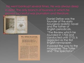 Daniel defoe | PPTX