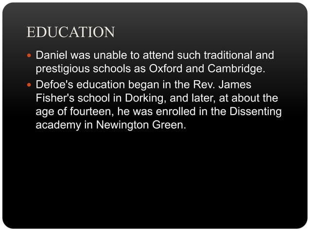 Daniel Defoe | PPTX
