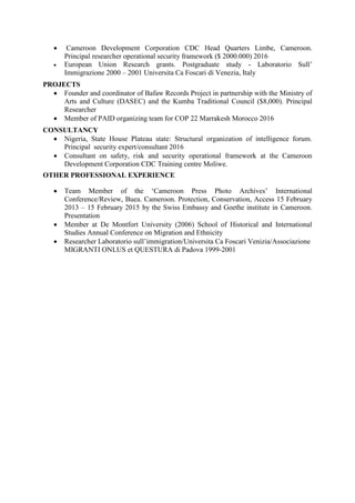 Daniel EKONGWE Curiculum Vitae | PDF