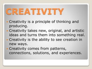 Developing Creativity and Critical Thinking | PPTX