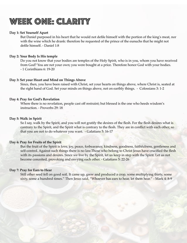 Daniel Fast | PDF
