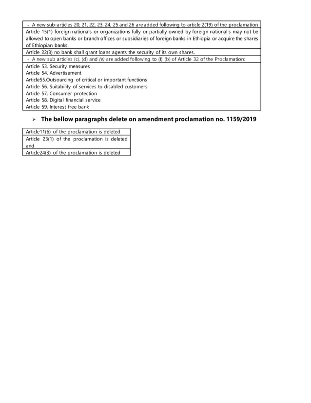 REVIEW PROCLAMATION NO. 592/2008 AND THE AMENDMENT PROCLAMATION NO ...