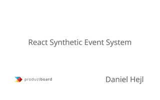 React Synthetic Event System | PDF