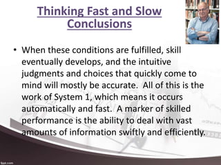 Daniel kanheman Thinking Fast and Slow | PPTX