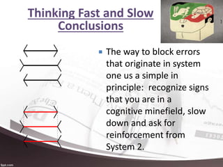 Daniel kanheman Thinking Fast and Slow | PPTX