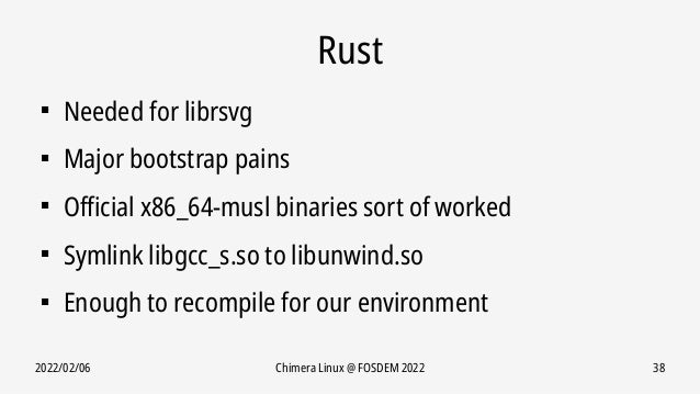 Chimera Linux: A BSD/LLVM distro from scratch | PDF
