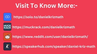 Daniel Kriz Math - An Esteemed Mathematics Specialist | PDF