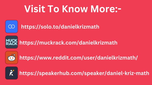 Daniel Kriz Math - An Esteemed Mathematics Specialist | PPT