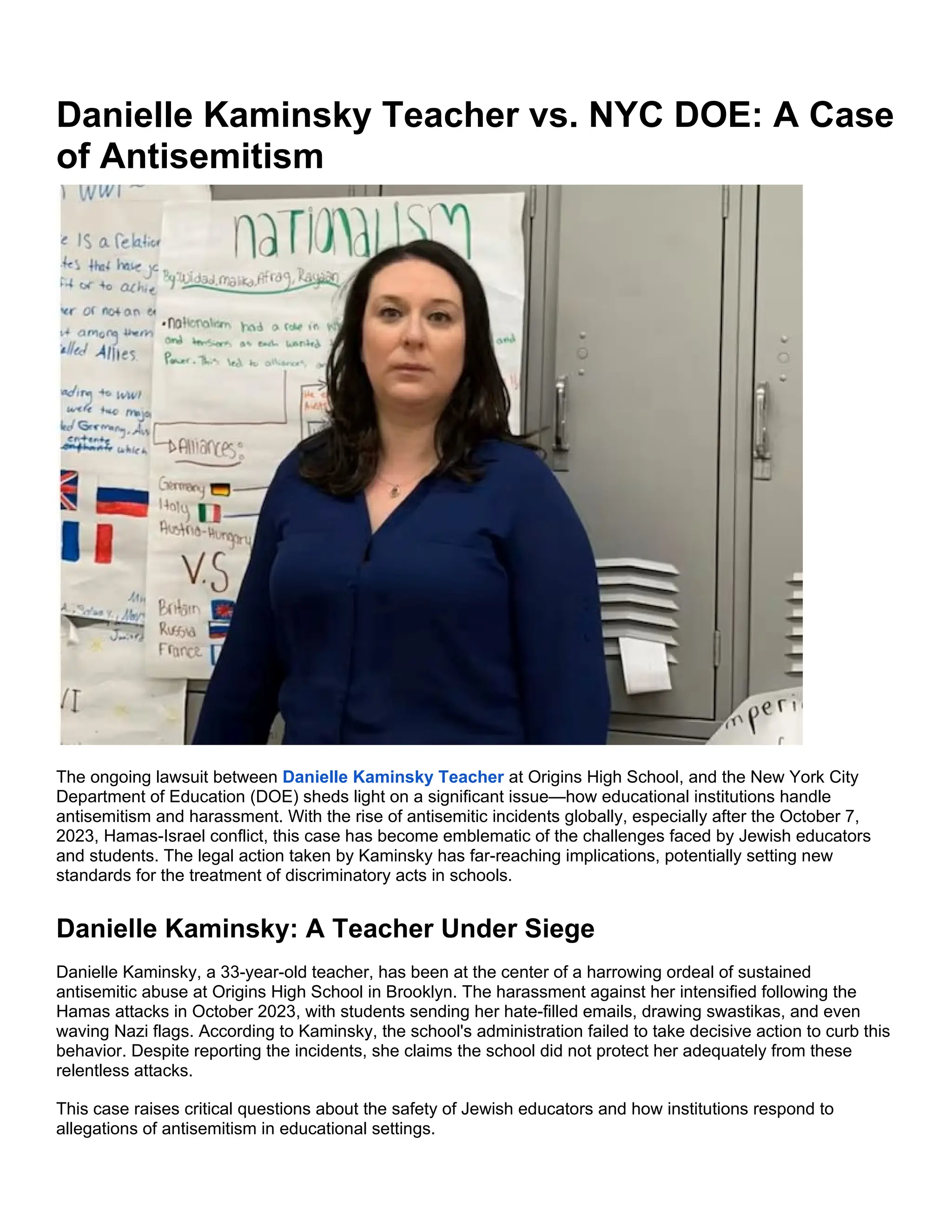 Danielle Kaminsky Teacher vs NYC DOE.docx | Free Download