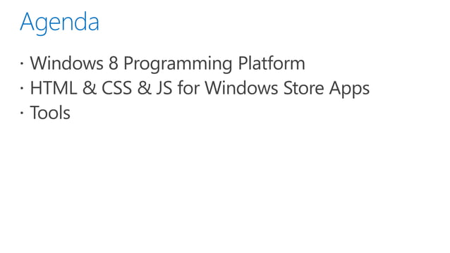 Windows 8 App Development With Html And Css And Js Ppt