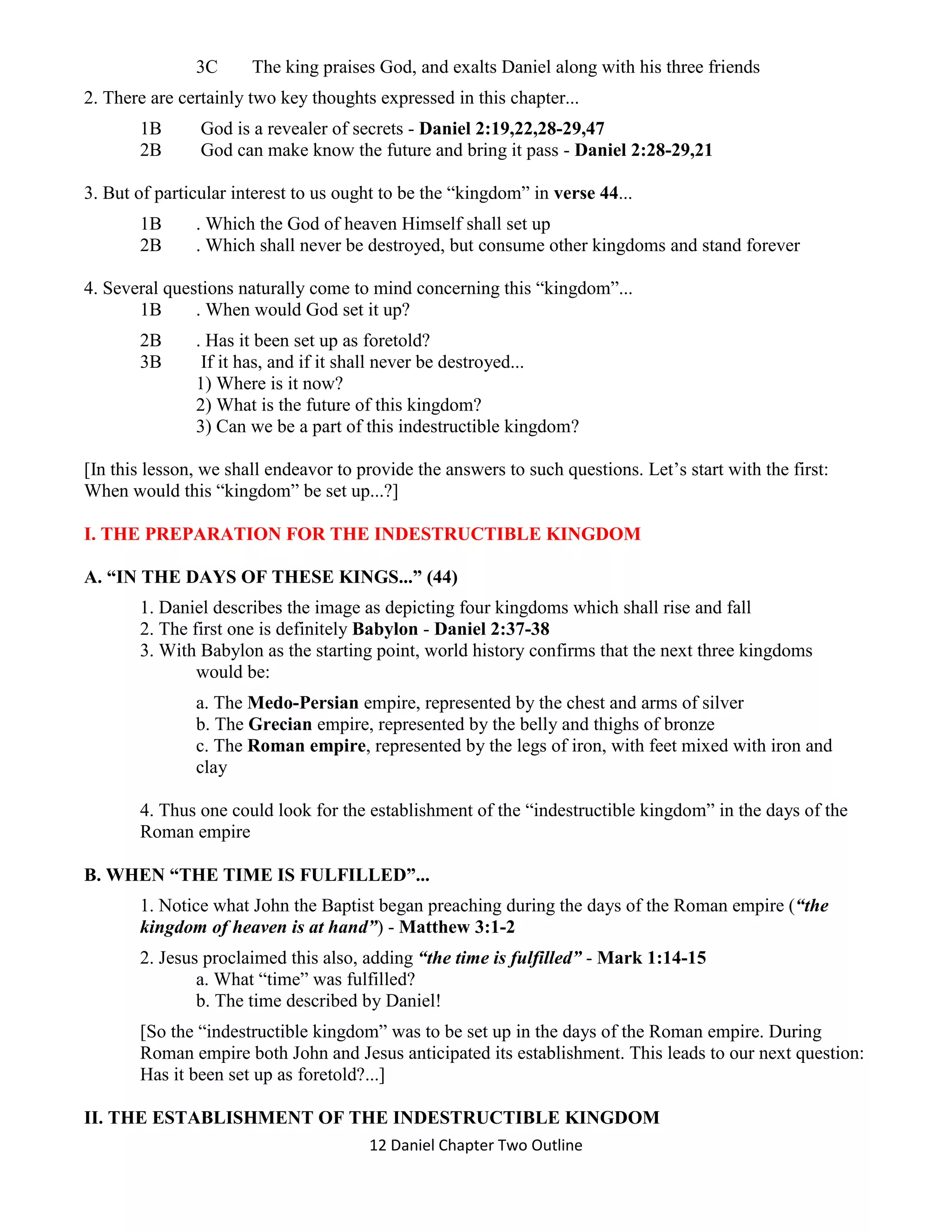 Daniel outline Chapter One to Three | DOCX