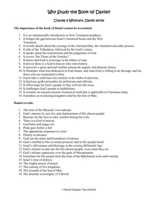 Daniel outline Chapter One to Three | DOCX