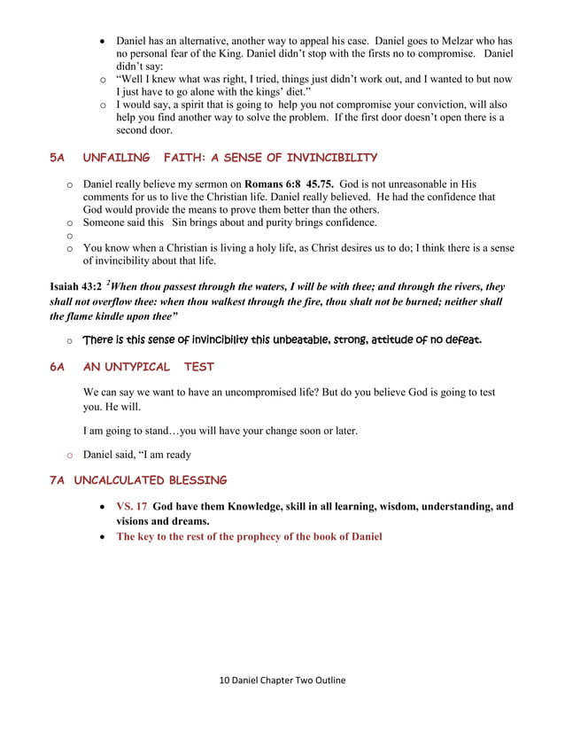 Daniel outline Chapter One to Three | DOCX