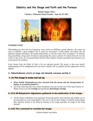Daniel outline Chapter One to Three | DOCX