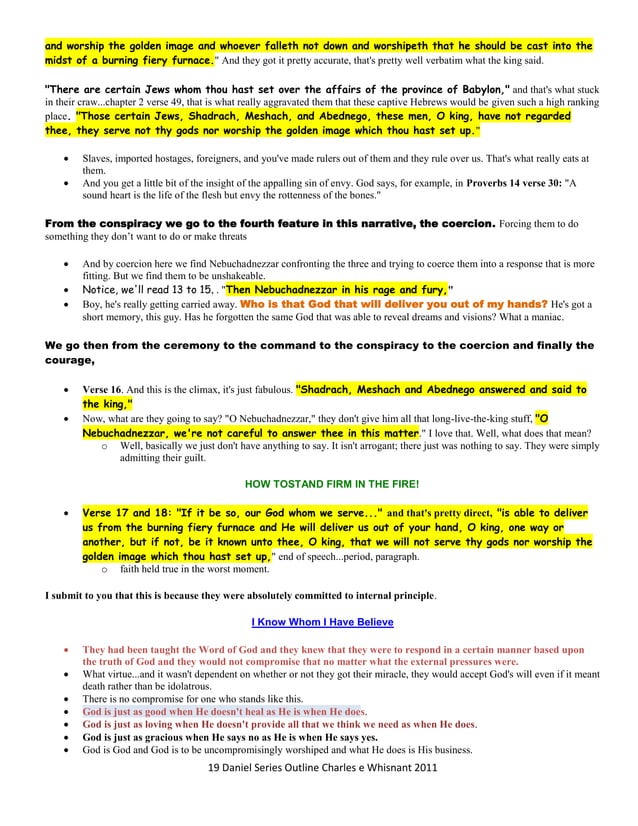 Daniel outline Chapter One to Three | PDF Daniel outline Chapter One to Three | PDF