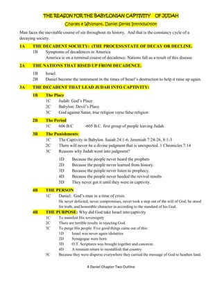 Daniel outline Chapter One to Three | DOCX