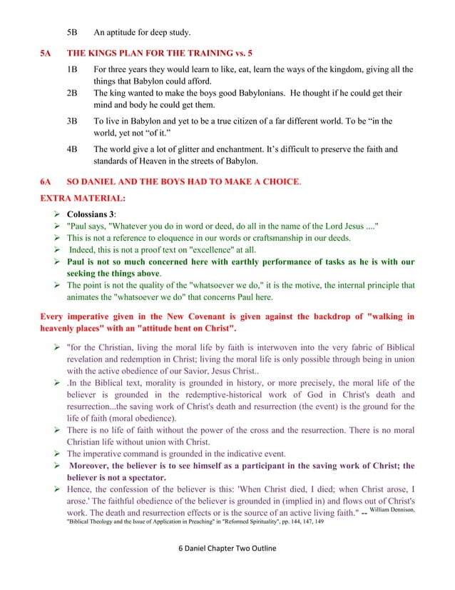 Daniel outline Chapter One to Three | DOCX