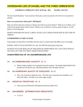 Daniel outline Chapter One to Three | DOCX