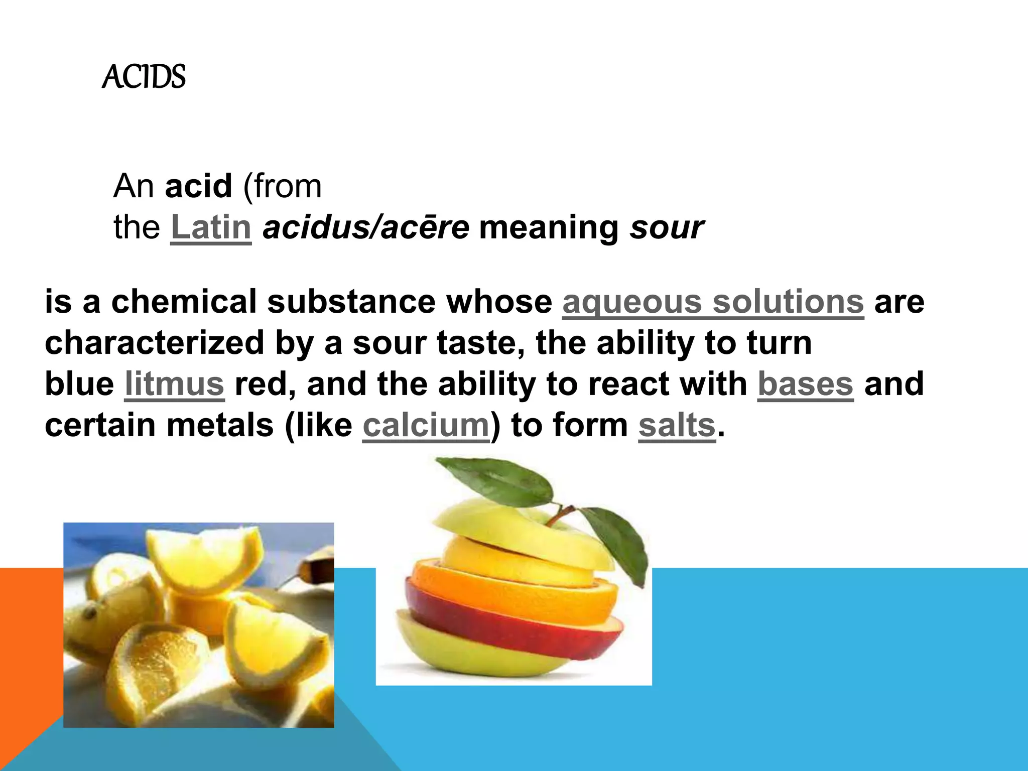 acids and bases | PPTX | Chemistry | Science