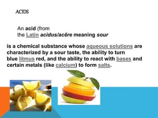 acids and bases | PPTX
