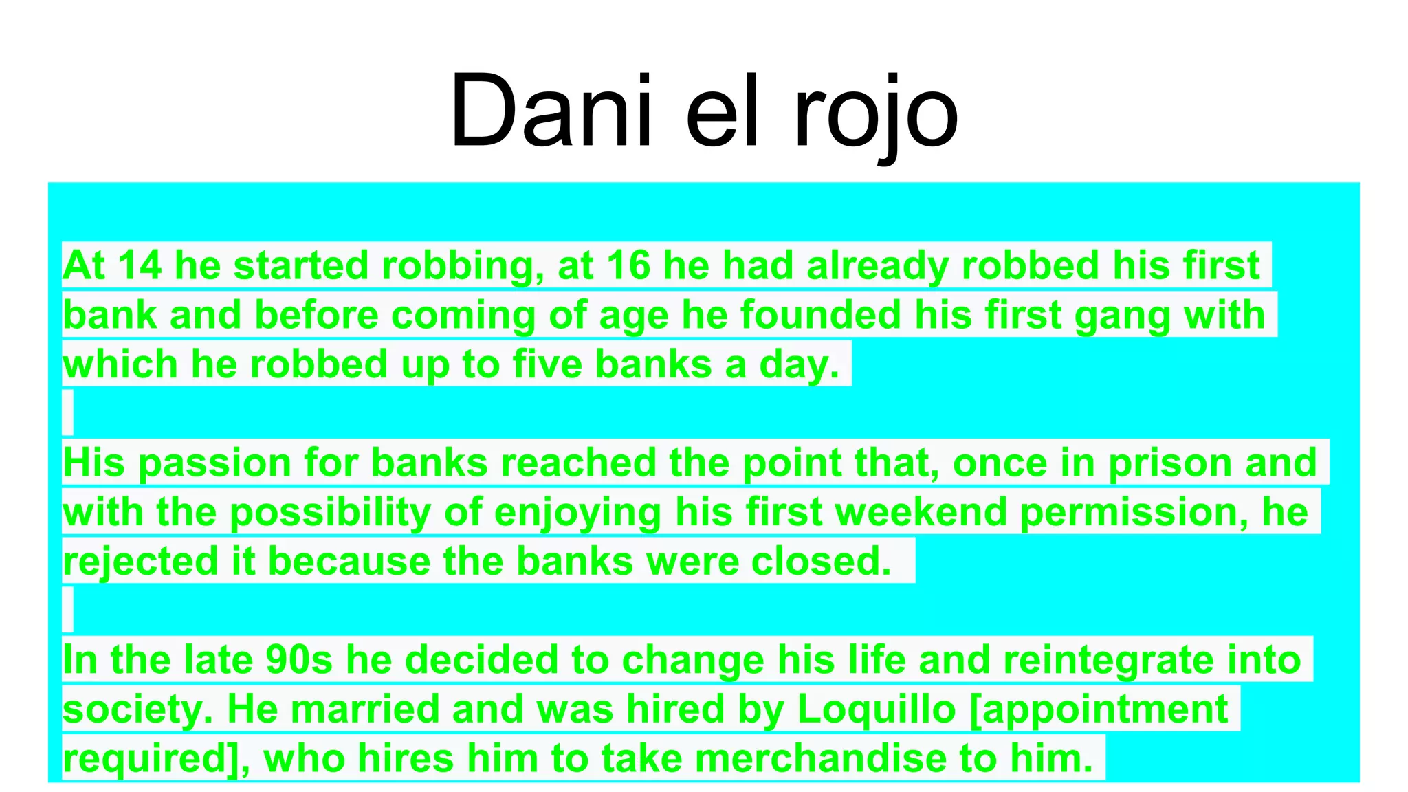 Dani el rojo | PPT