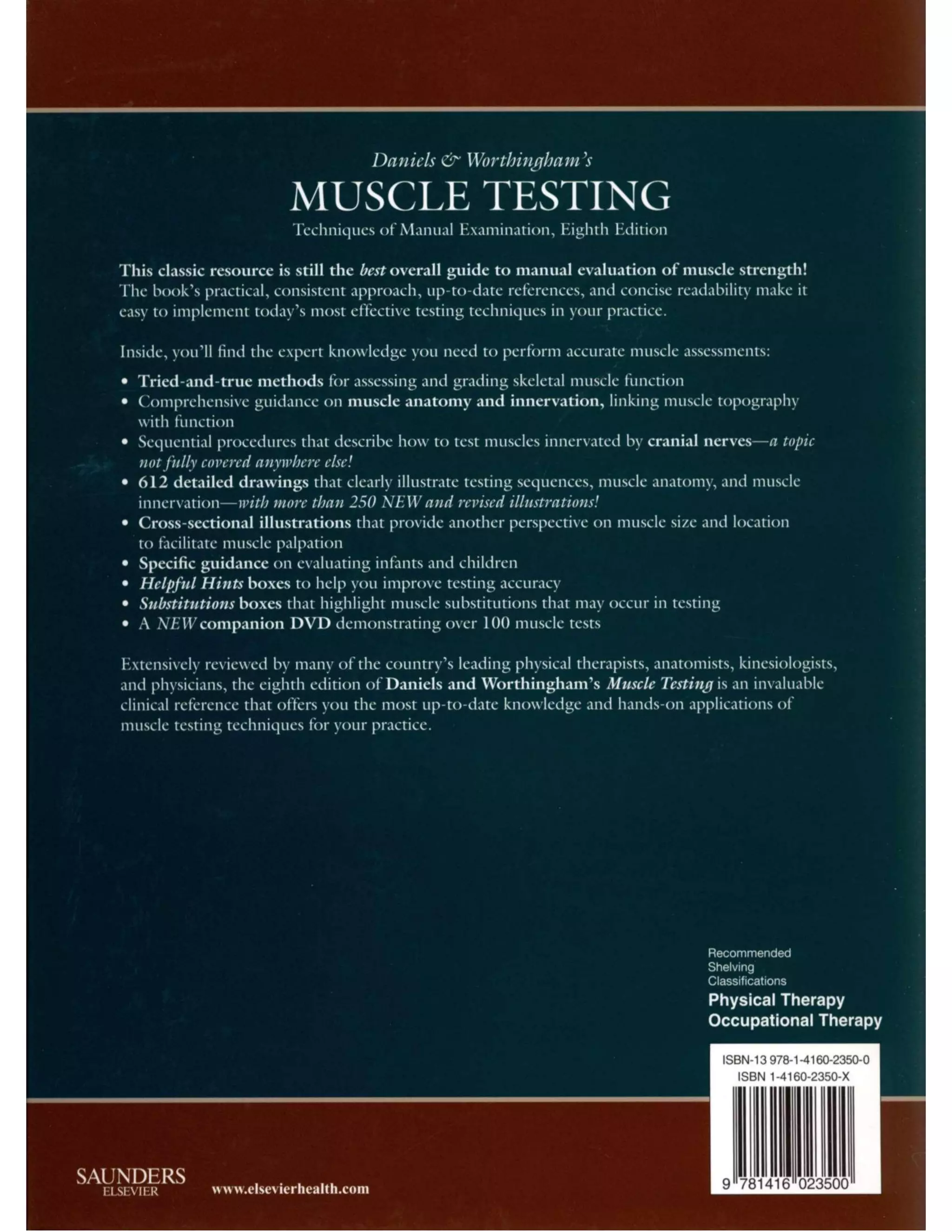 Daniels and Worthingham's Muscle Testing Techniques of Manual ...