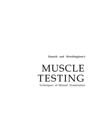 Daniels and Worthingham's Muscle Testing Techniques of Manual ...