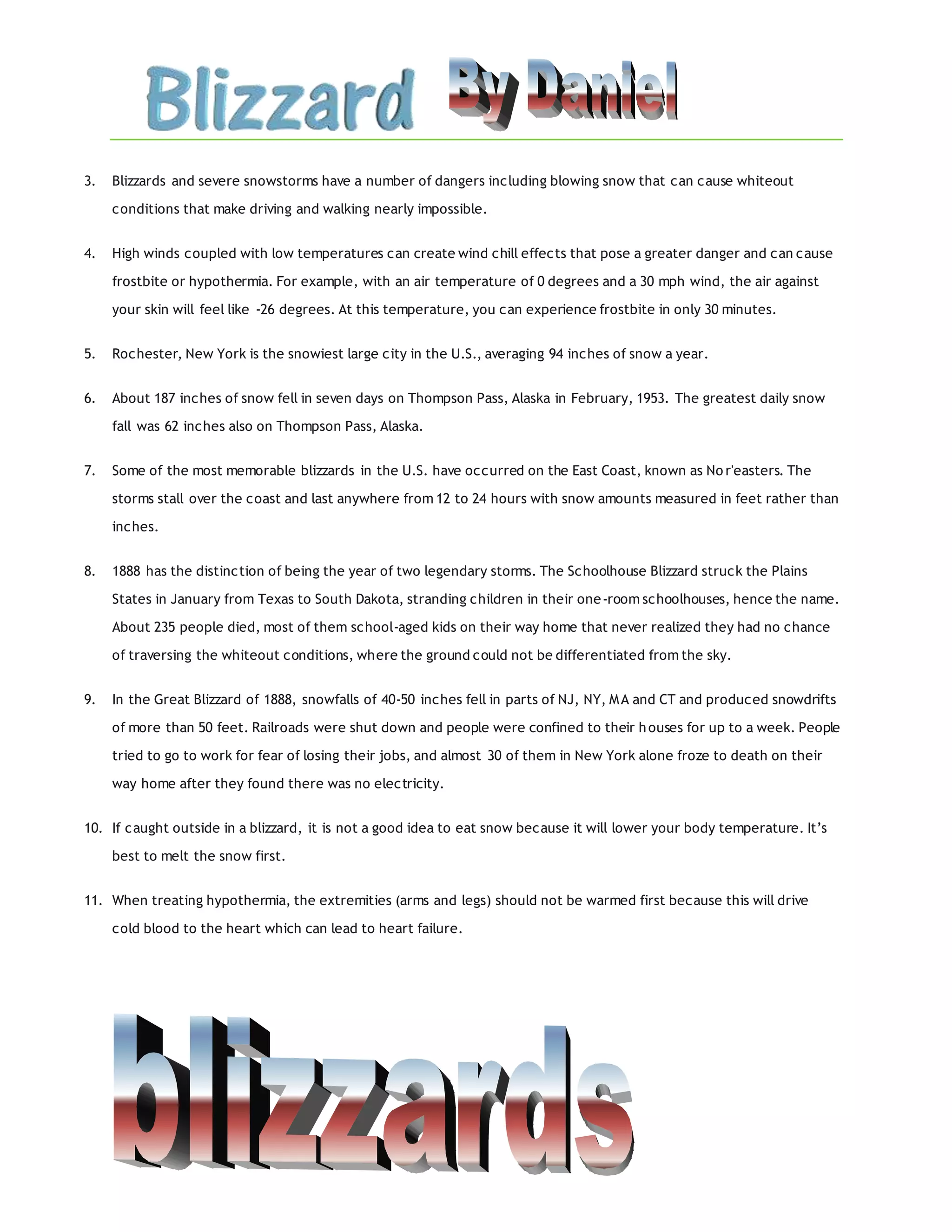 Daniel's blizzard project | DOCX