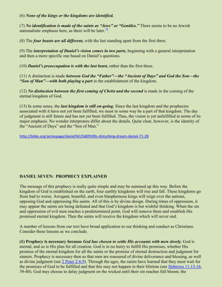 Daniel seven prophecy explained | PDF