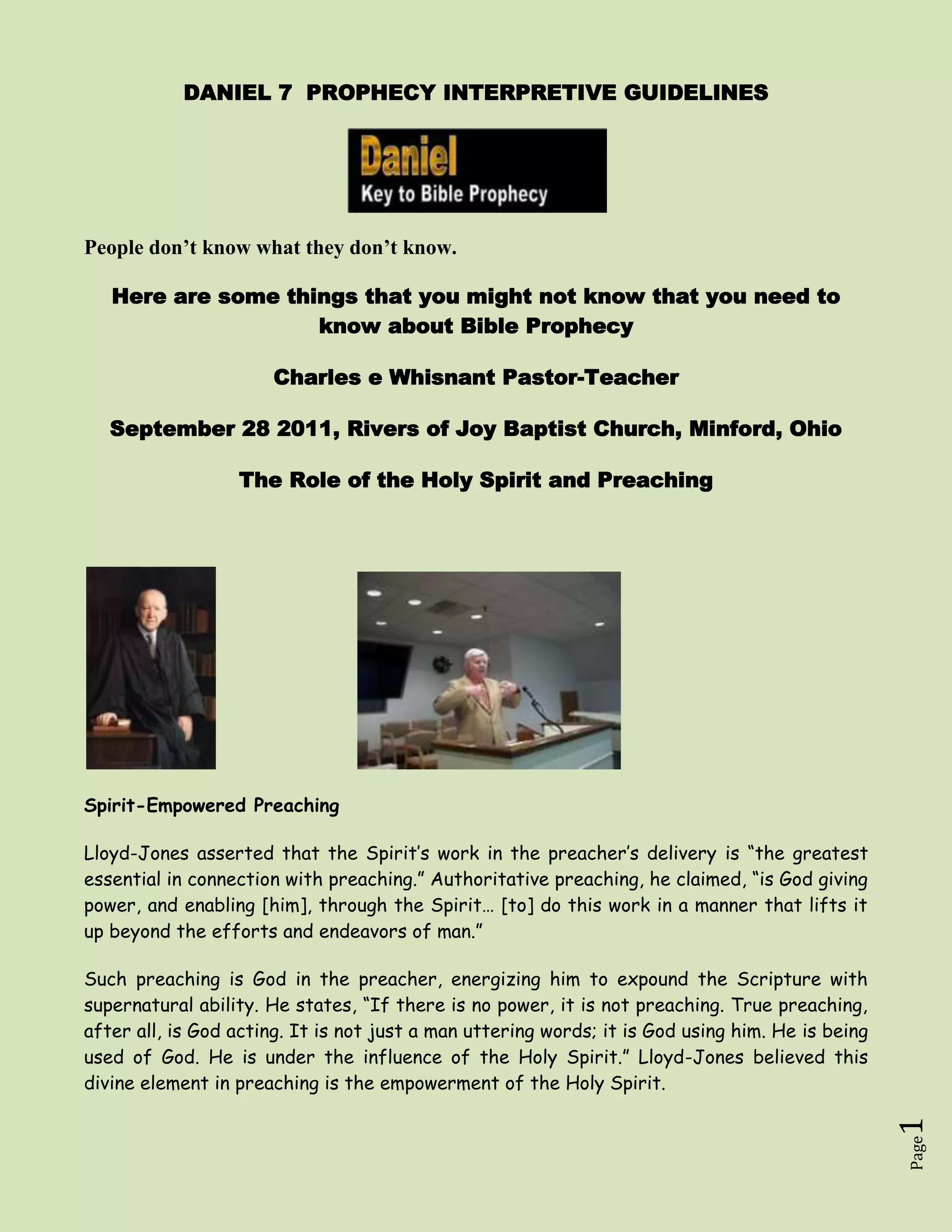 Daniel seven prophecy explained MMS | PDF