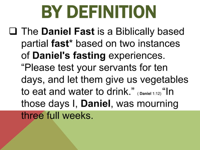 Daniel’s fast | PPTX | Christianity | Religion & Spirituality