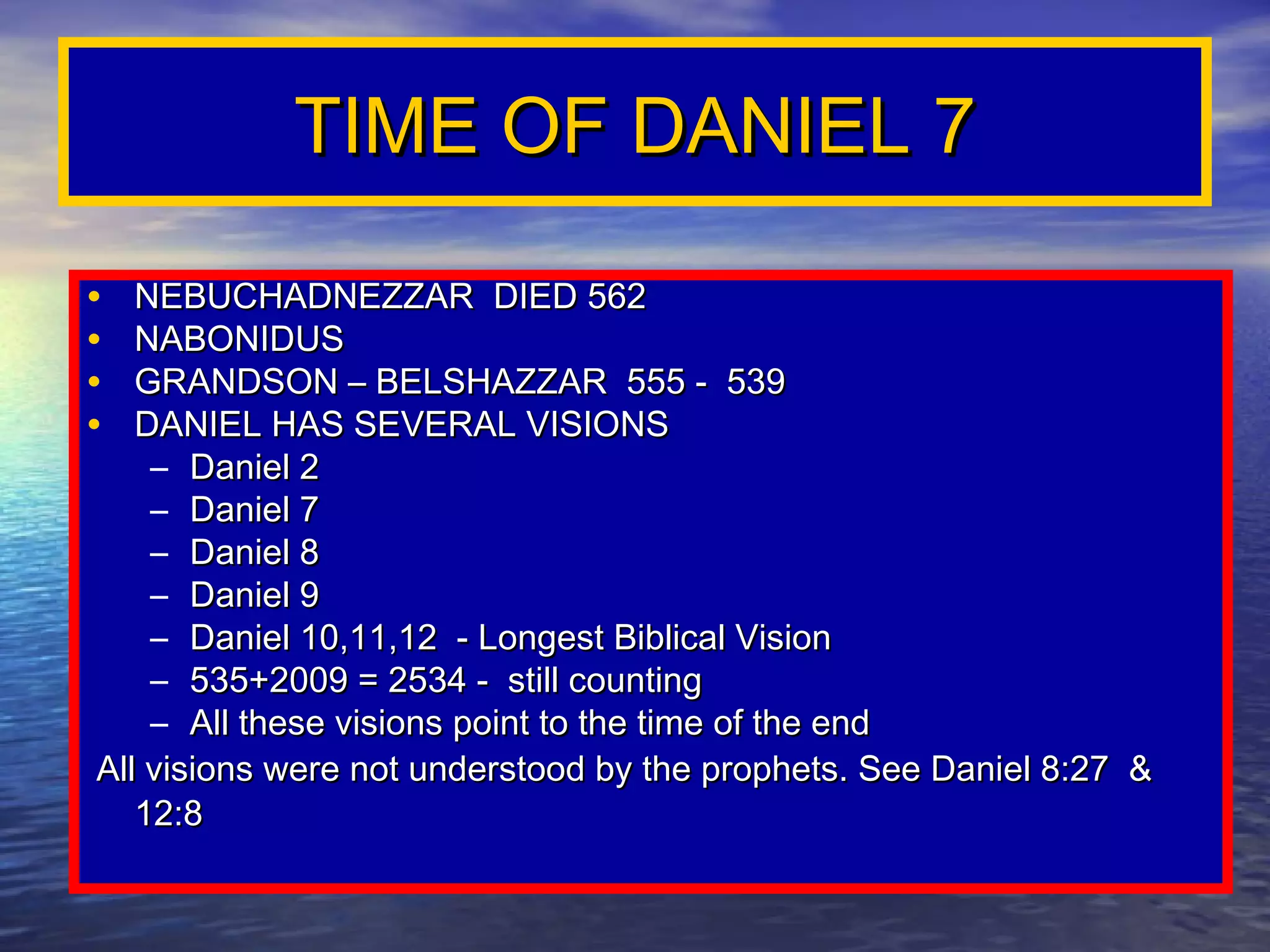Daniel's Great Time Prophecies | PPT