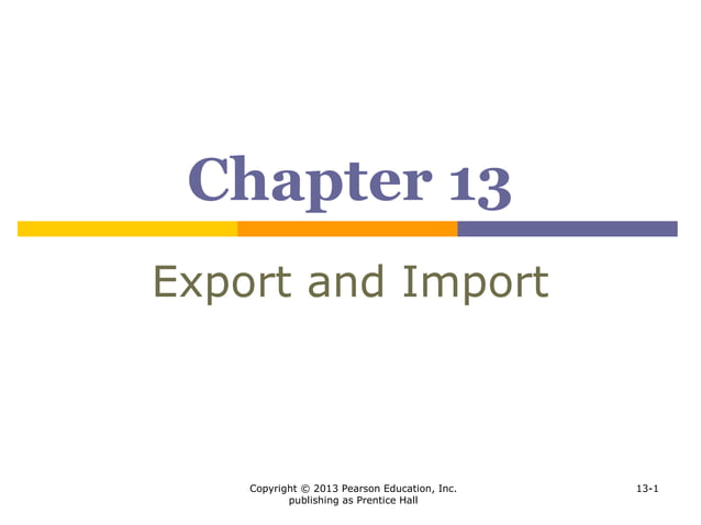 13 Export and Import | PPT