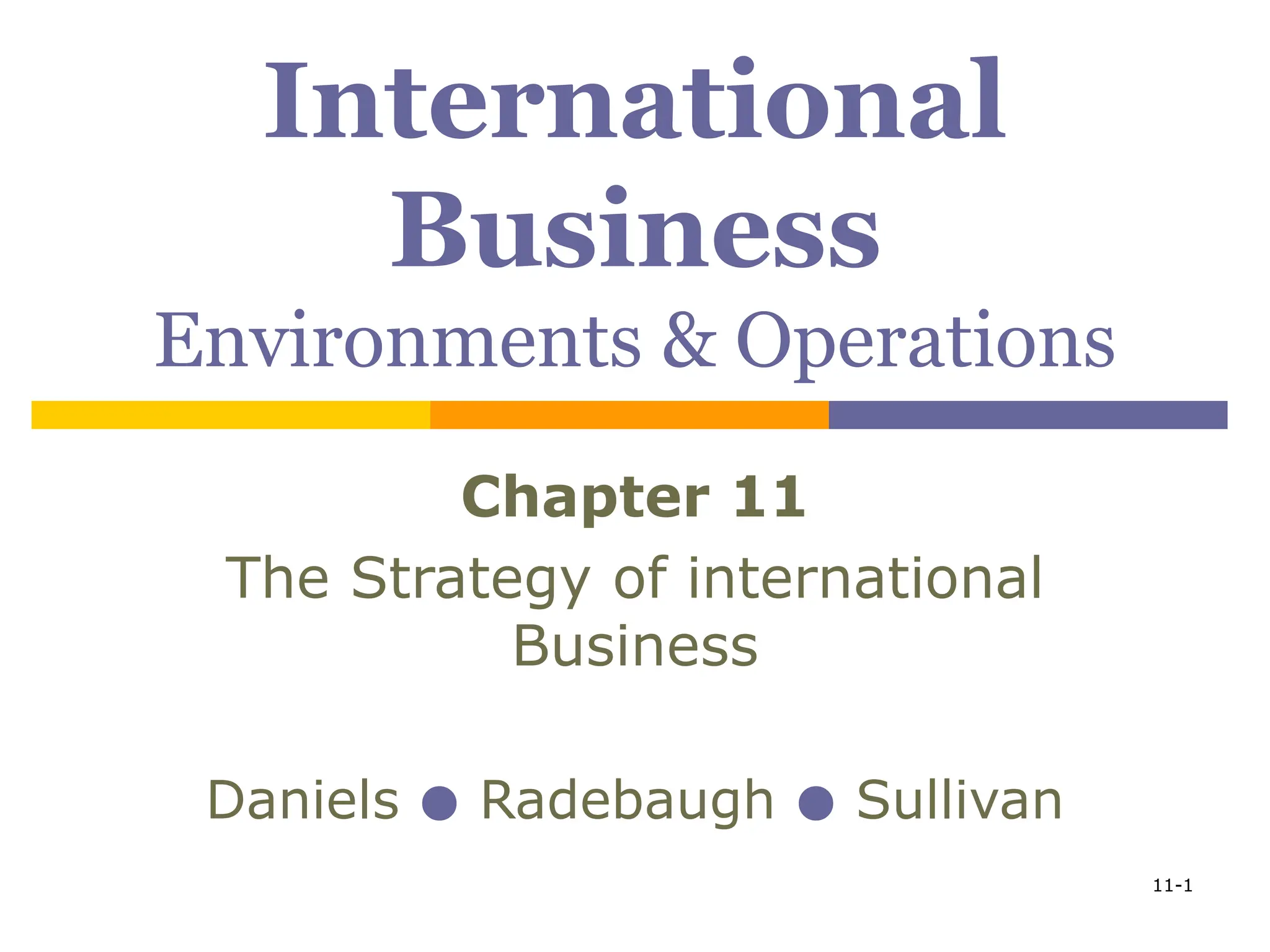 the strategy of international business 1 | PPT