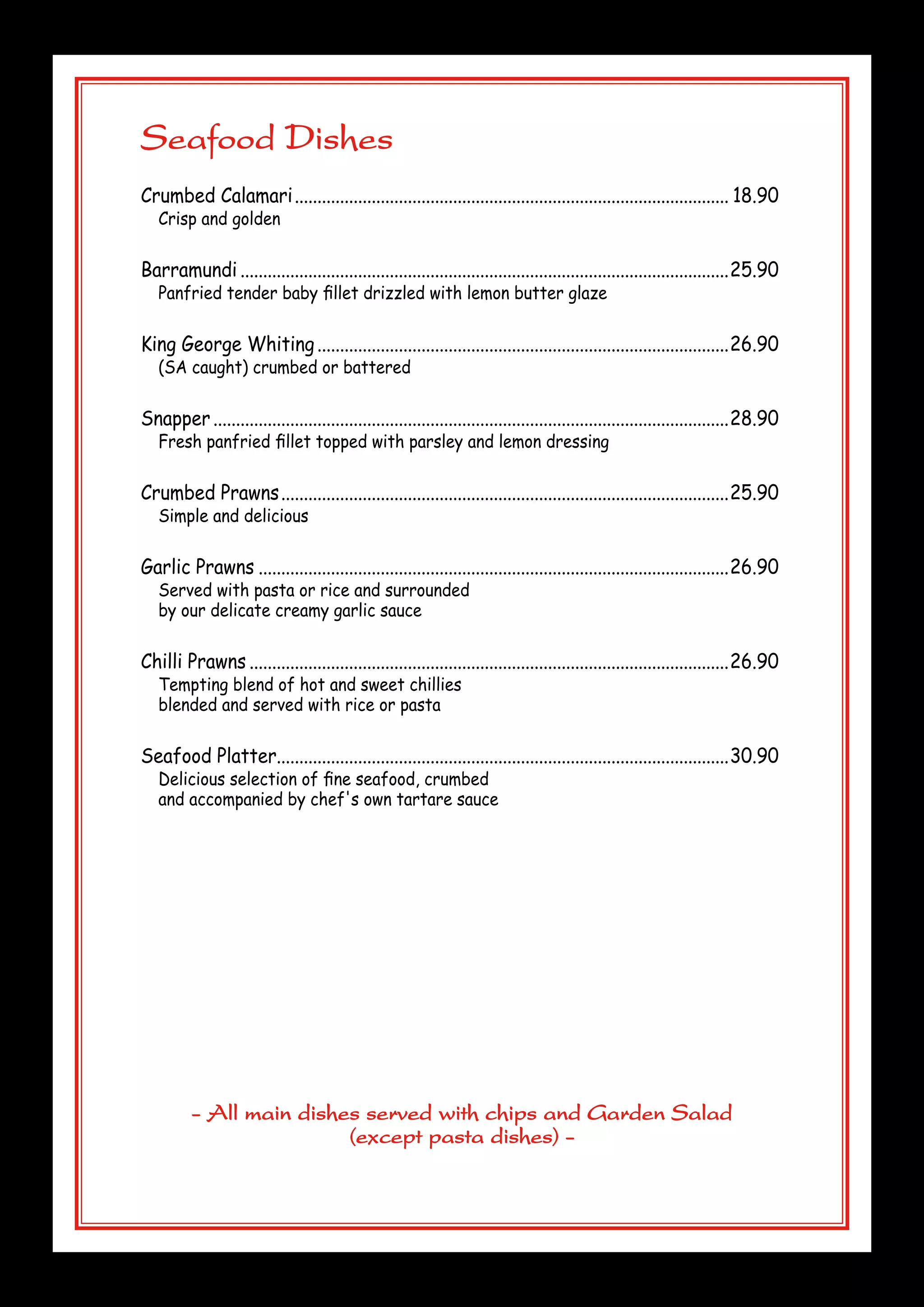 Daniel's Restaurant Menu | PDF