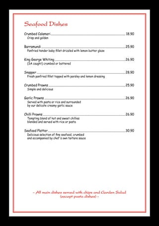 Daniel's Restaurant Menu | PDF