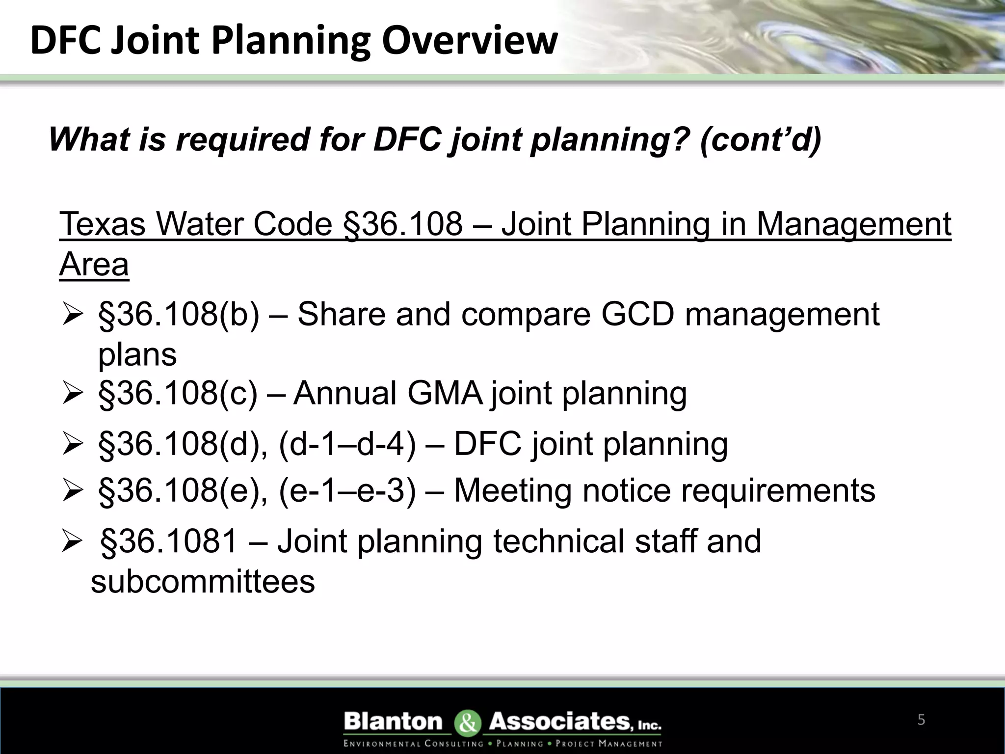 DFC Joint Planning Overview - Velma Danielson | PPT