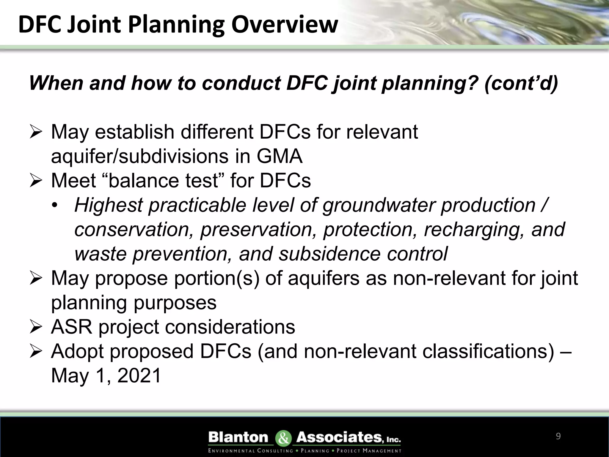 DFC Joint Planning Overview - Velma Danielson | PPTX