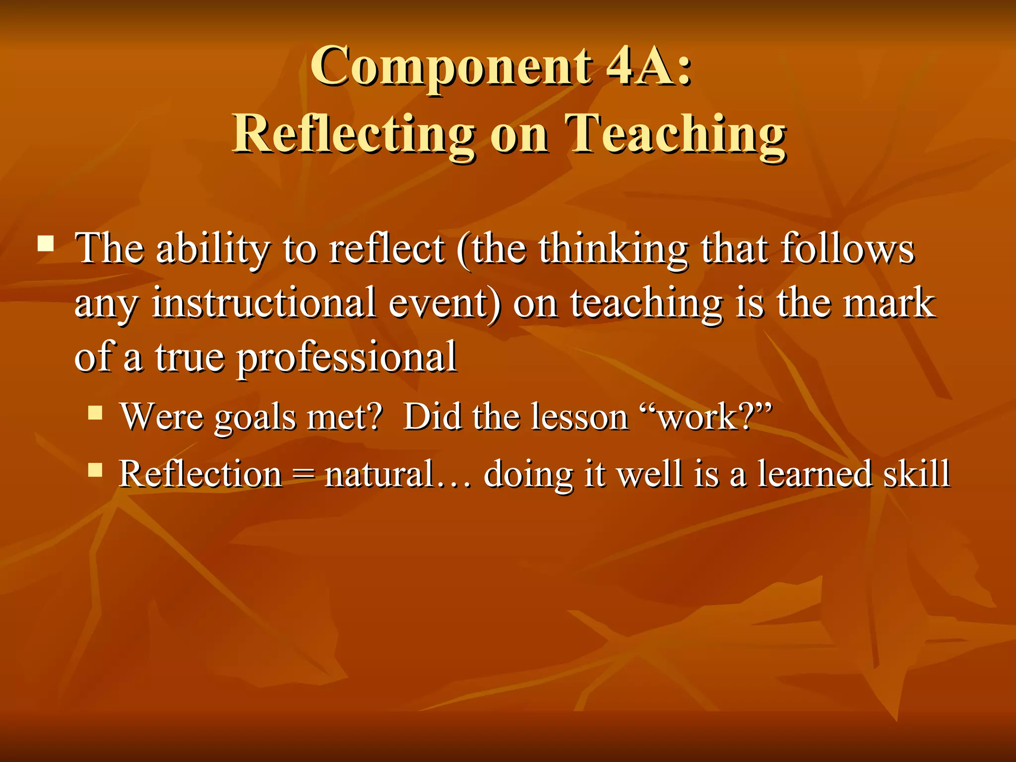 Danielson Domain 4 | PPT