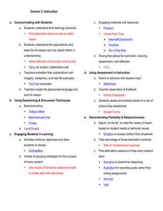 Danielson distinguised tools snapshot petec2014 | PDF | Educational ...