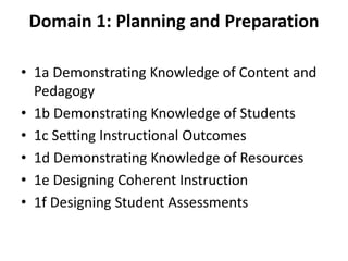 Danielson Domain 1 | PPTX