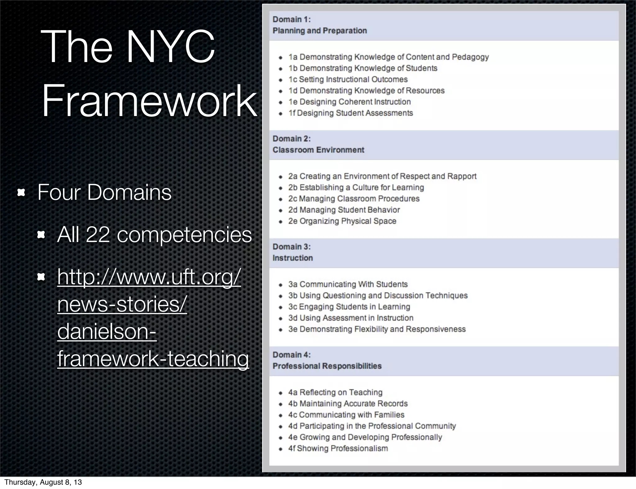 A Basic Overview of the Danielson Framework for Evaluation_080813 | PDF
