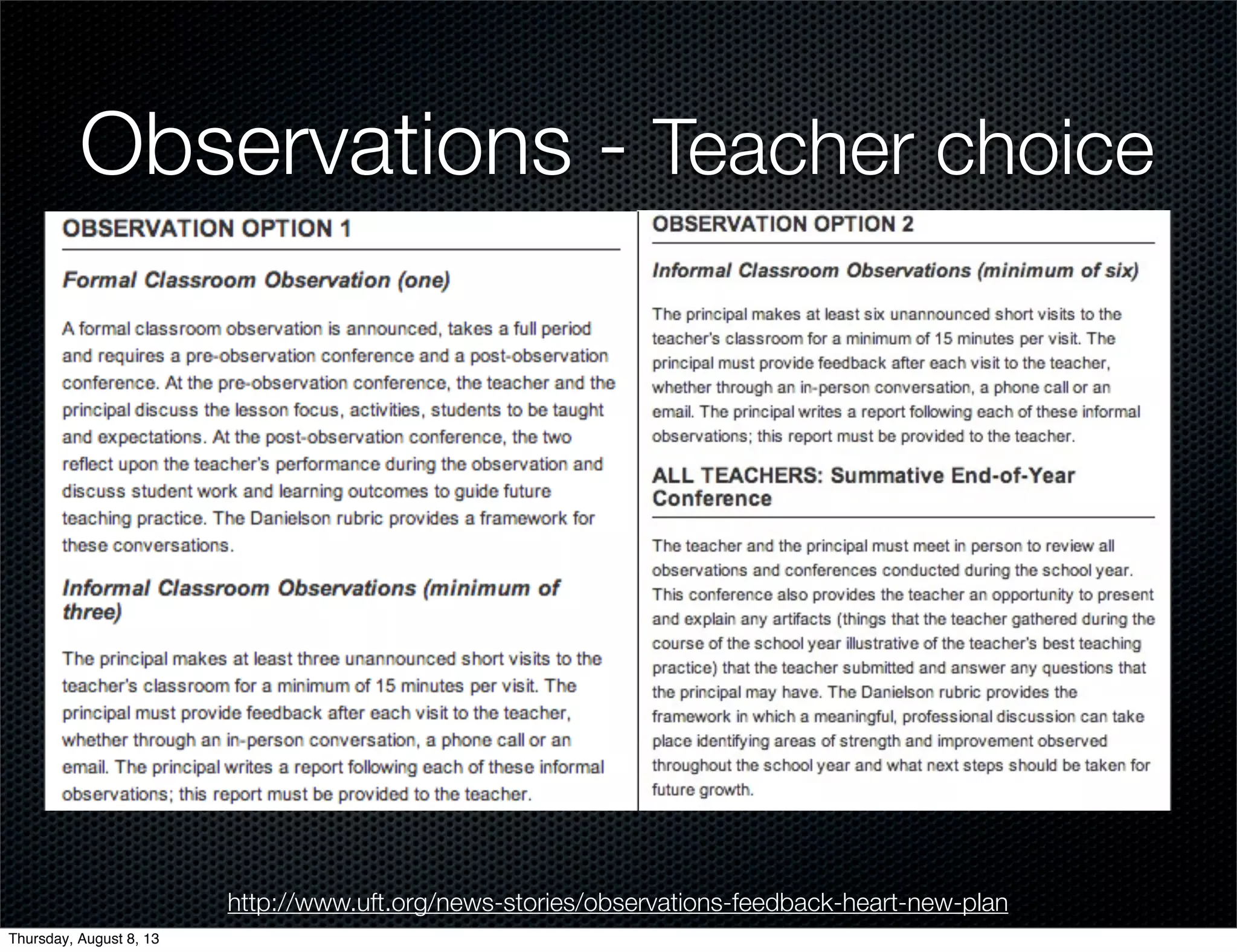 A Basic Overview of the Danielson Framework for Evaluation_080813 | PPT