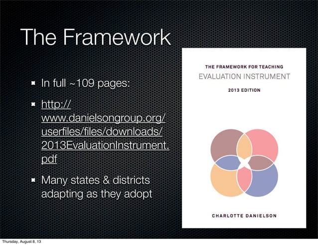 A Basic Overview of the Danielson Framework for Evaluation_080813 | PPT
