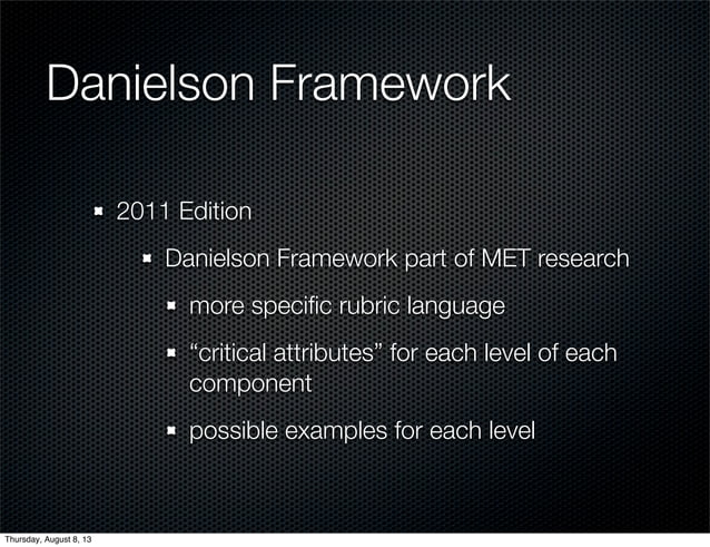 A Basic Overview of the Danielson Framework for Evaluation_080813 | PPT