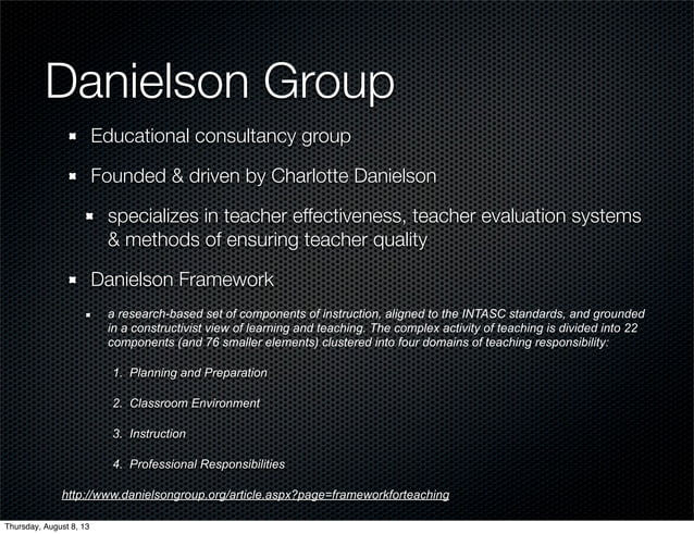 A Basic Overview of the Danielson Framework for Evaluation_080813
