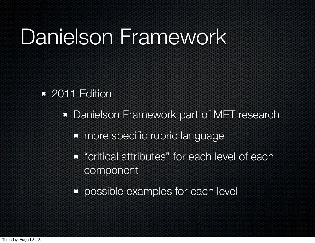 A Basic Overview of the Danielson Framework for Evaluation_080813