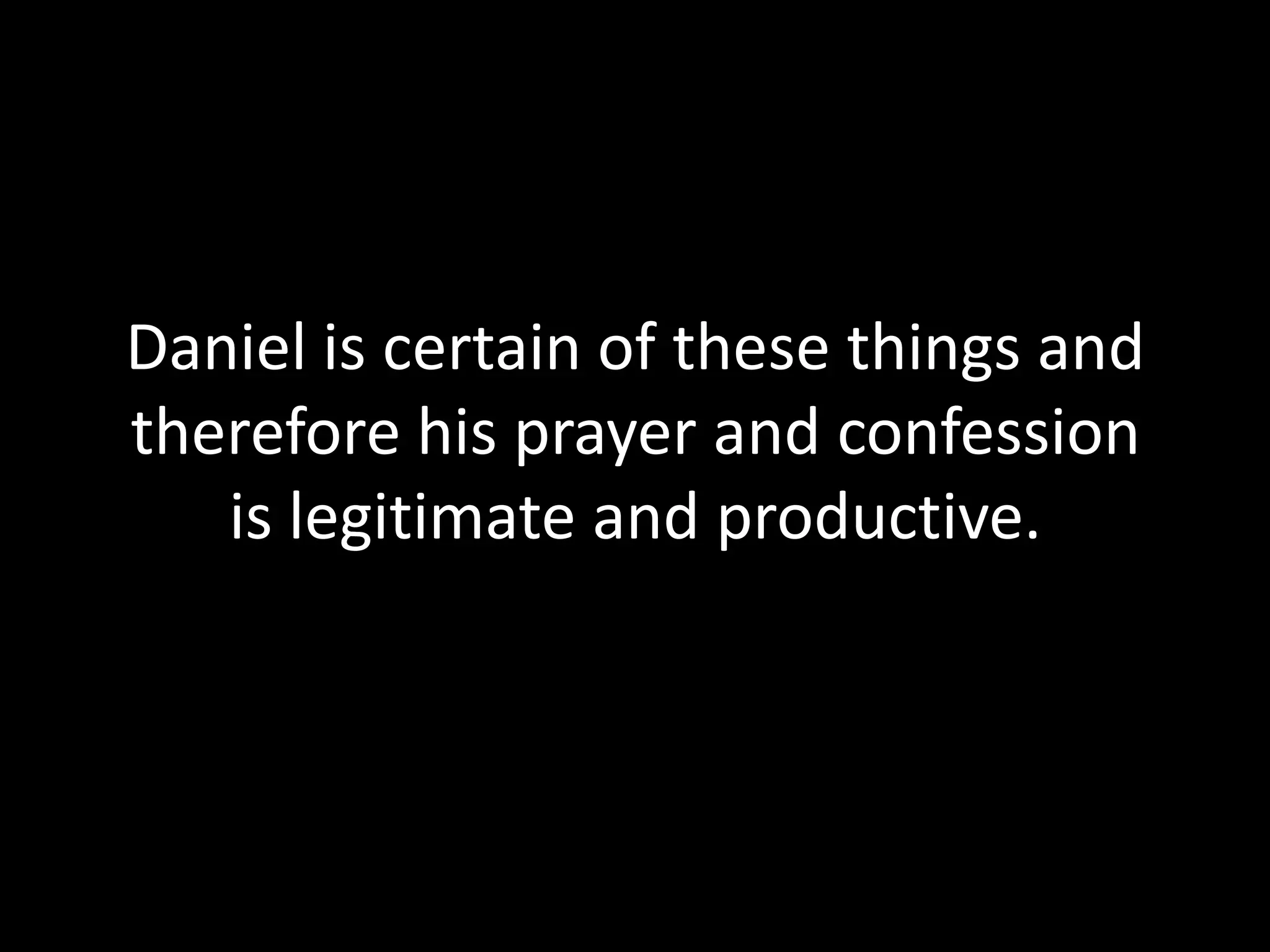 Daniel's prayer of confession | PPTX