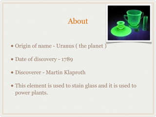 U Uranium | KEY