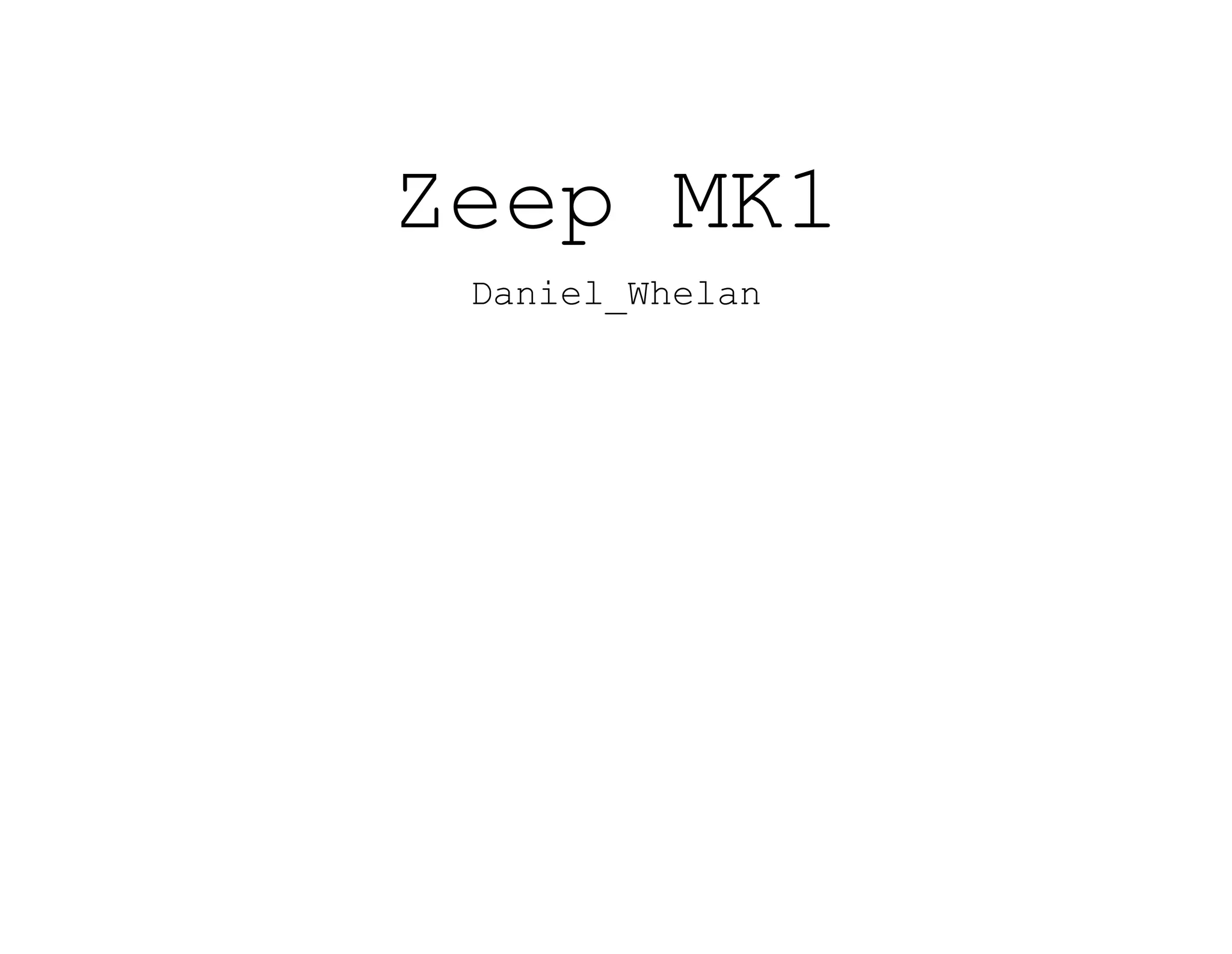 Zeep MK1 Graphic Novel Story | PPT